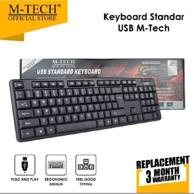 Jual Keyboard Usb standard Mtech Keyboard Komputer | Shopee Indonesia
