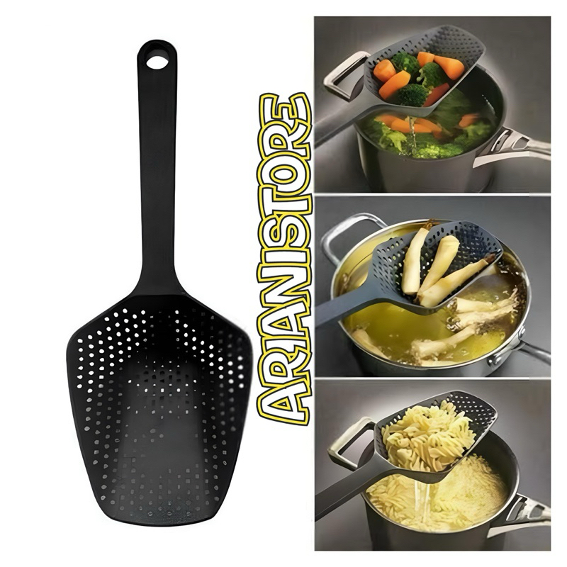 Jual SENDOK BESAR SARINGAN MASAK / TIRISAN MIE BLACK | Shopee Indonesia