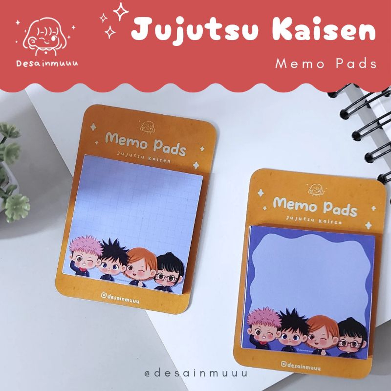 Jual Memo Pad Jujutsu Kaisen by Desainmuuu | Shopee Indonesia