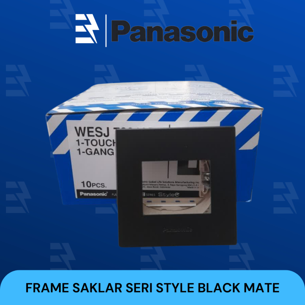 Jual Panasonic Frame seri / 2 gang 2 Device warna hitam WESJP 78029B ...