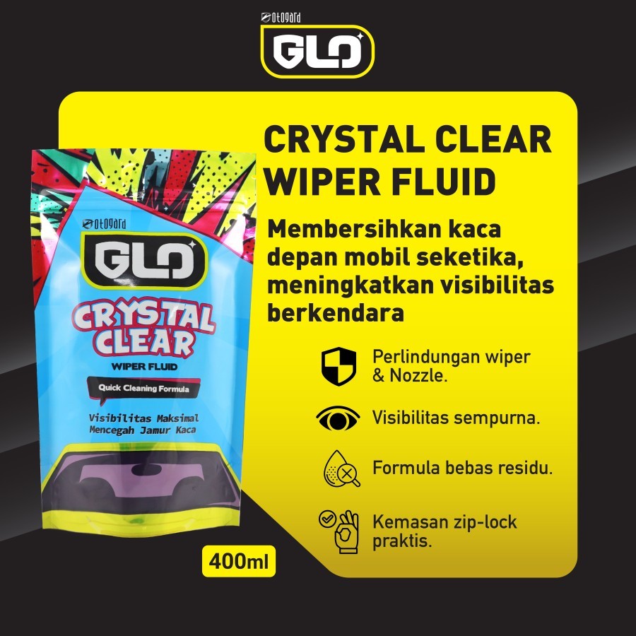 Jual Otogard GLO Crystal Clear Wiper Fluid cairan pembersih wiper 400ml ...