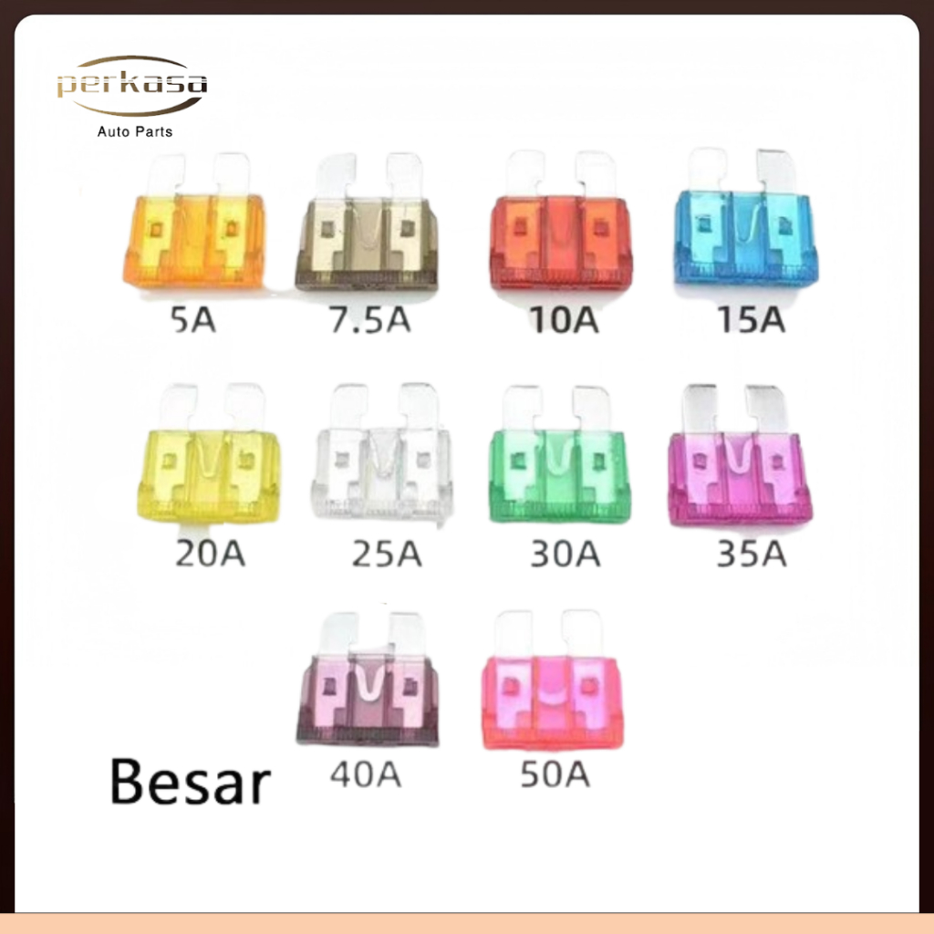 Jual Sekring Fuse Besar Mobil 5A 7.5A 10A 15A 20A 25A 30A 35A 40A(minimal order 10 pcs ...