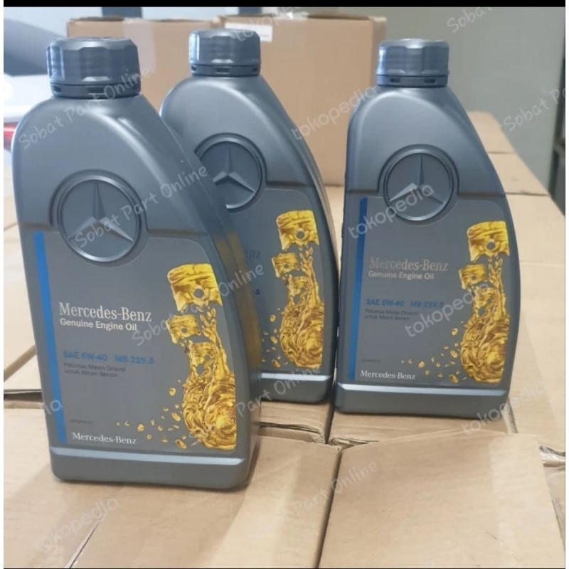 Jual Mercedes Benz Engine Oil 5W-40 / MB Oil 5W-40 Original | Shopee ...