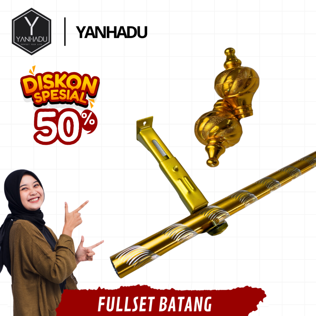 Jual [YANHADU] TIANG HORDENG SET KOMPLIT BATANG GORDEN REL PIPA GORDENG ...