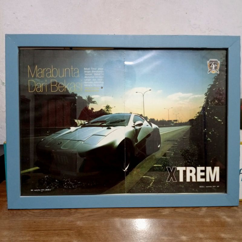 Jual Poster Mobil Sport Original Vintage Lengkap Bingkai | Shopee Indonesia