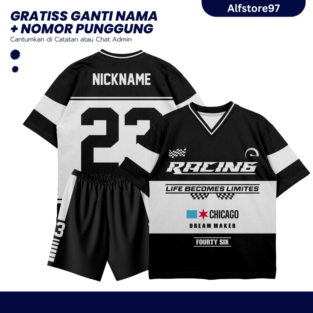 Jual Pakaian Baju Jersey Racing Custom Nama dan Nomor Punggung Premium ...