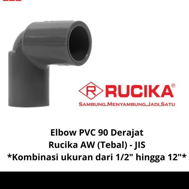 Jual Knee AW 1/2" RUCIKA / Elbow AW 1/2 Inch PVC Rucika | Shopee Indonesia