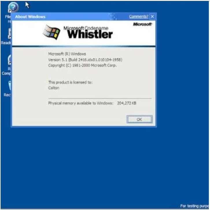 Jual Windows Whistler - Pre Release Windows XP Final Version | Shopee ...
