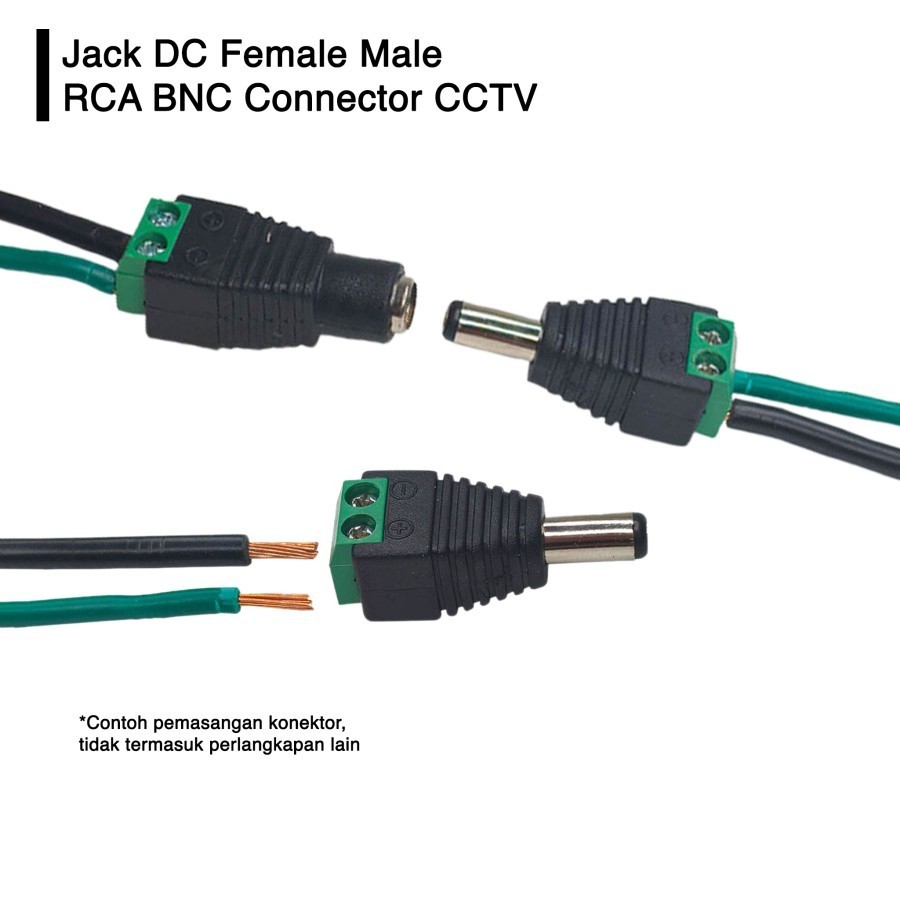 Jual Jack Konektor DC CCTV Male / Female Power Camera | Shopee Indonesia