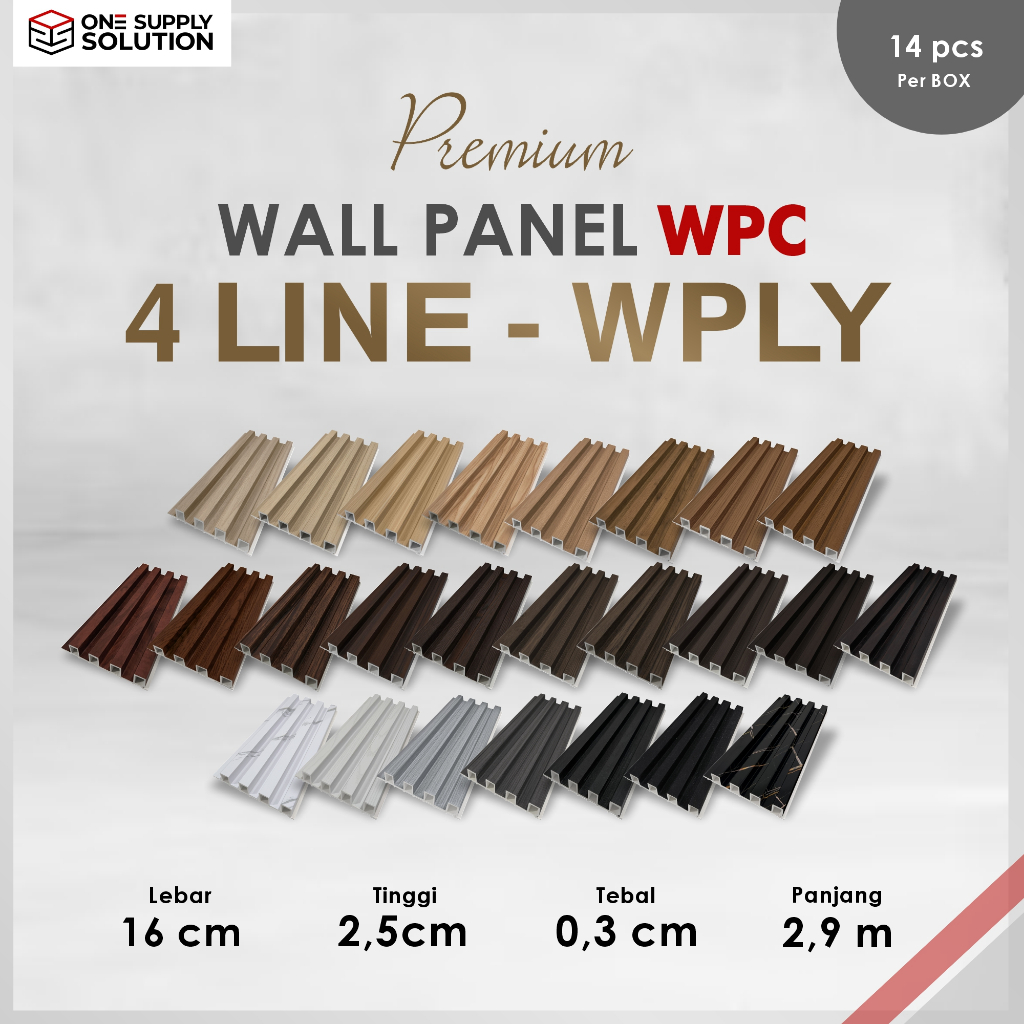 Jual WALL PANEL PVC 3 Meter 4 SLIDE WPLY AESTHETIC DECORASI RUMAH / DINDING WOOD / HIAS DINDING ...