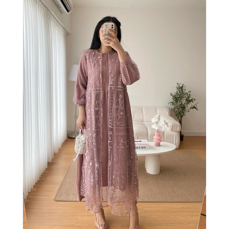 Jual Eska Clothing - Nada Dress Terusan Gamis Kaftan Abaya Lebaran Eid ...