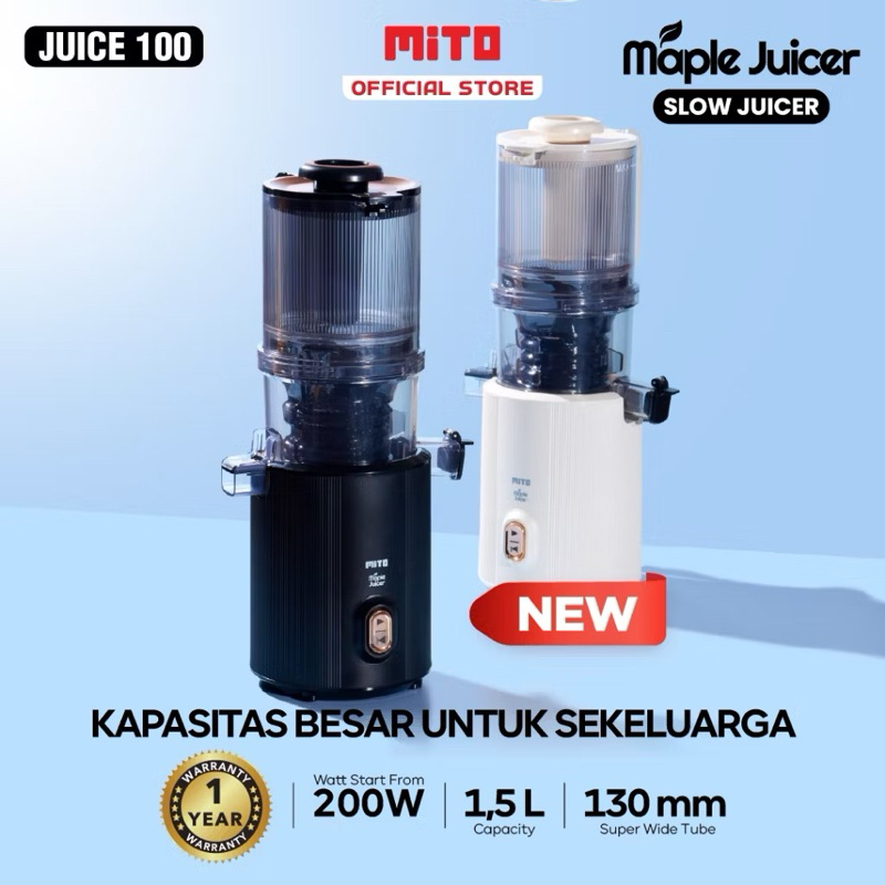 Jual Slow Juicer MITO Big Mouth JUICE100 / MITO Maple Juicer 1,5L ...
