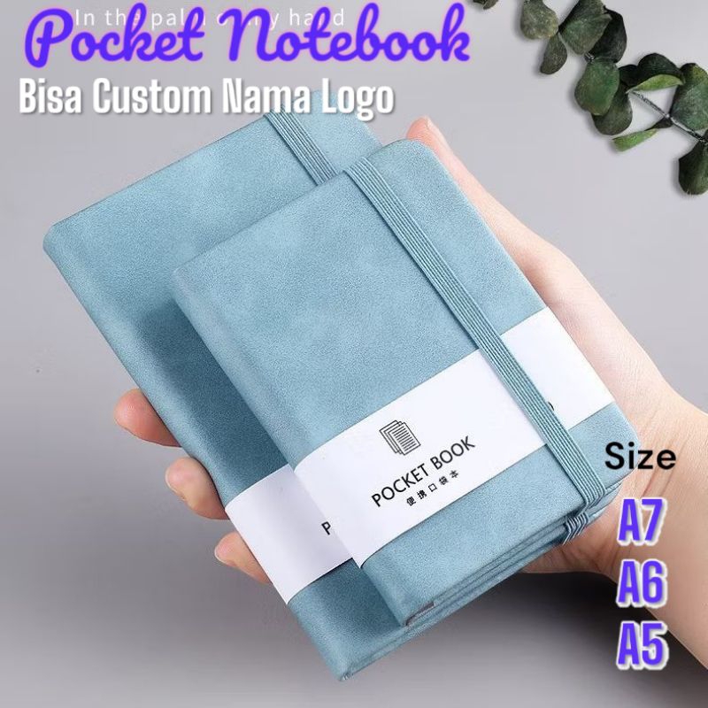 Jual [BISA CUSTOM] Pocket Notebook Custom Nama Logo/ Travel Notepad ...