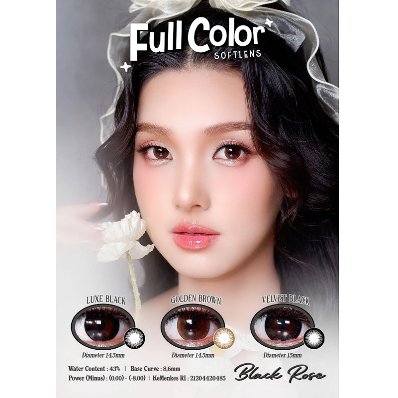 Jual Softlens Full Color Black Rose Series | Shopee Indonesia