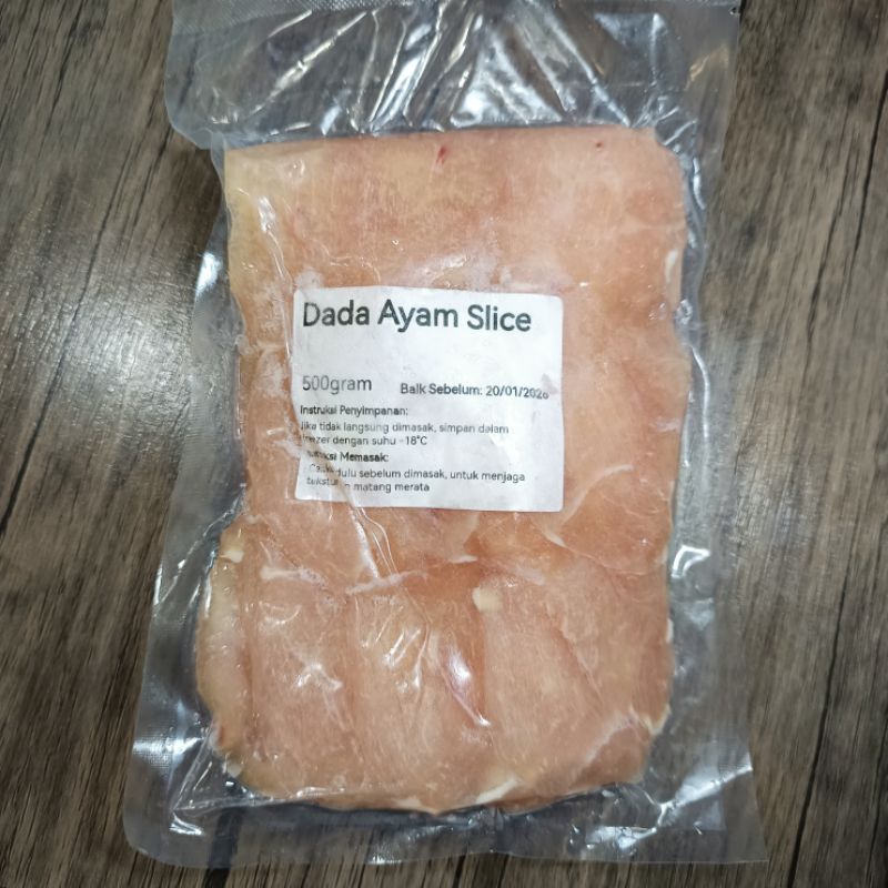 Jual Chicken Breast Slice / Slice Dada Ayam (500gram) | Shopee Indonesia