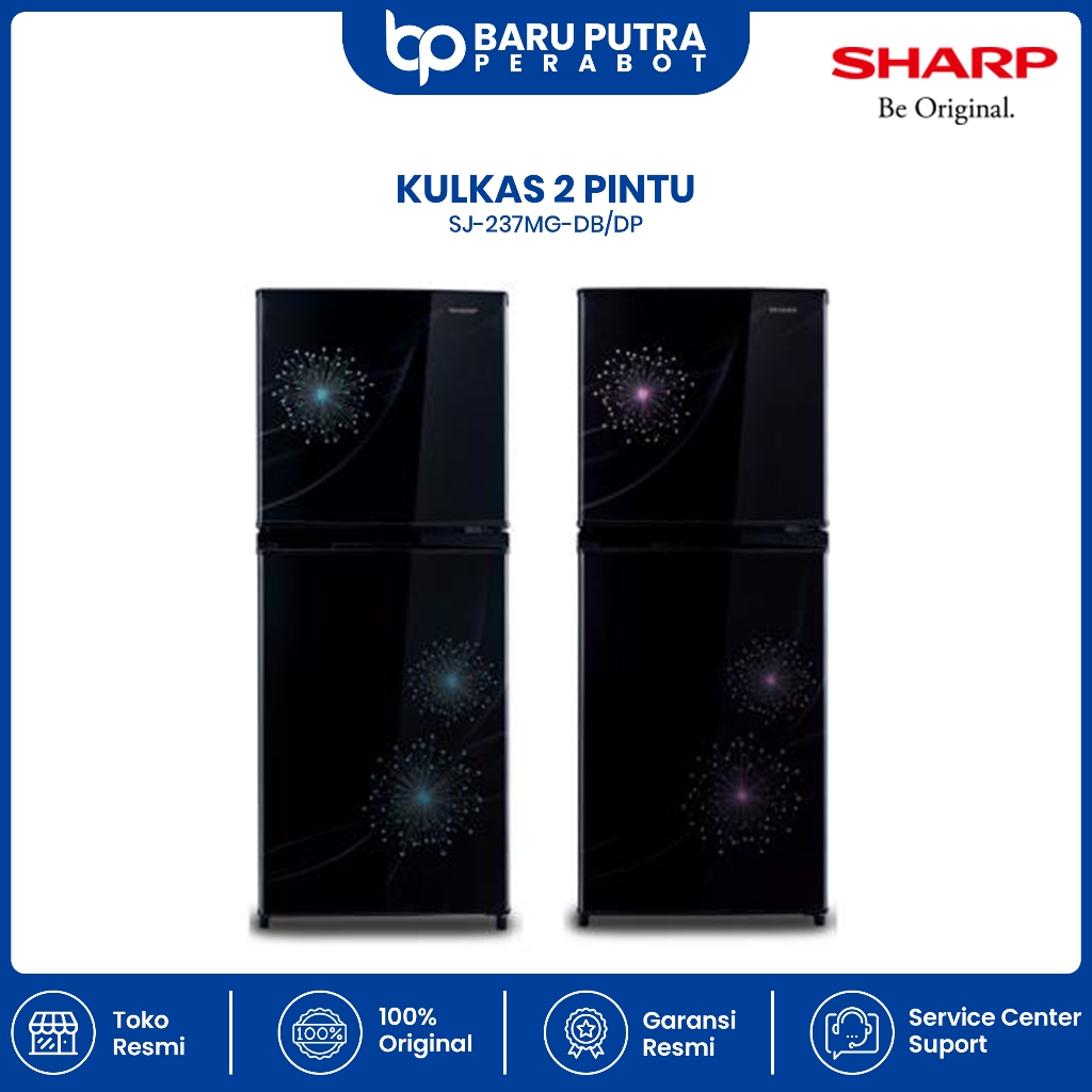 Jual KULKAS 2 PINTU SHARP SJ-237MG-DB/DP KAPASITAS 205 LITER BERGARANSI | Shopee Indonesia