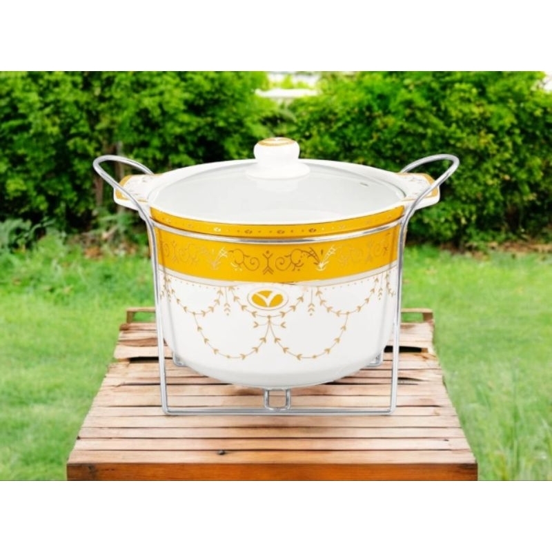 Jual B420GL Padi Penghangat Makanan Bulat Dengan Tutup Kaca | Shopee ...