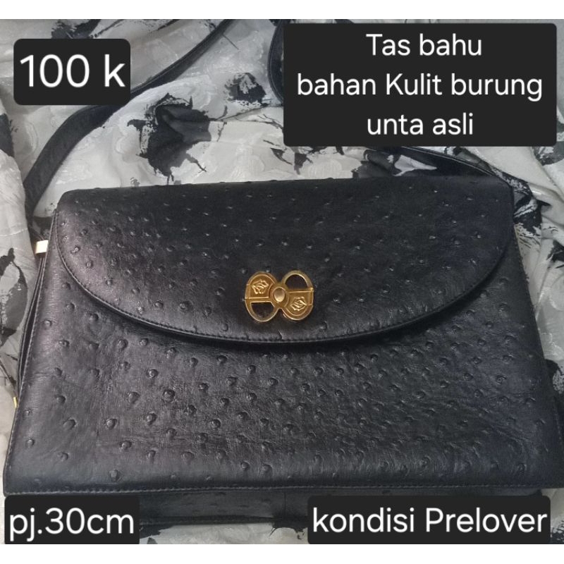 Jual tas import bahan kulit burung unta asli | Shopee Indonesia