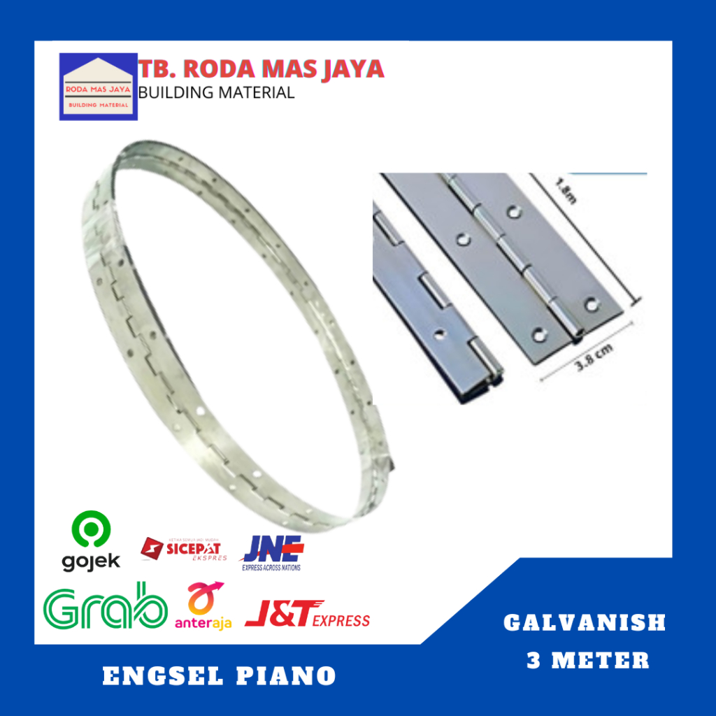 Jual Hinge Continous Stainless Steel/Engsel Piano 3meter Galvanish ...