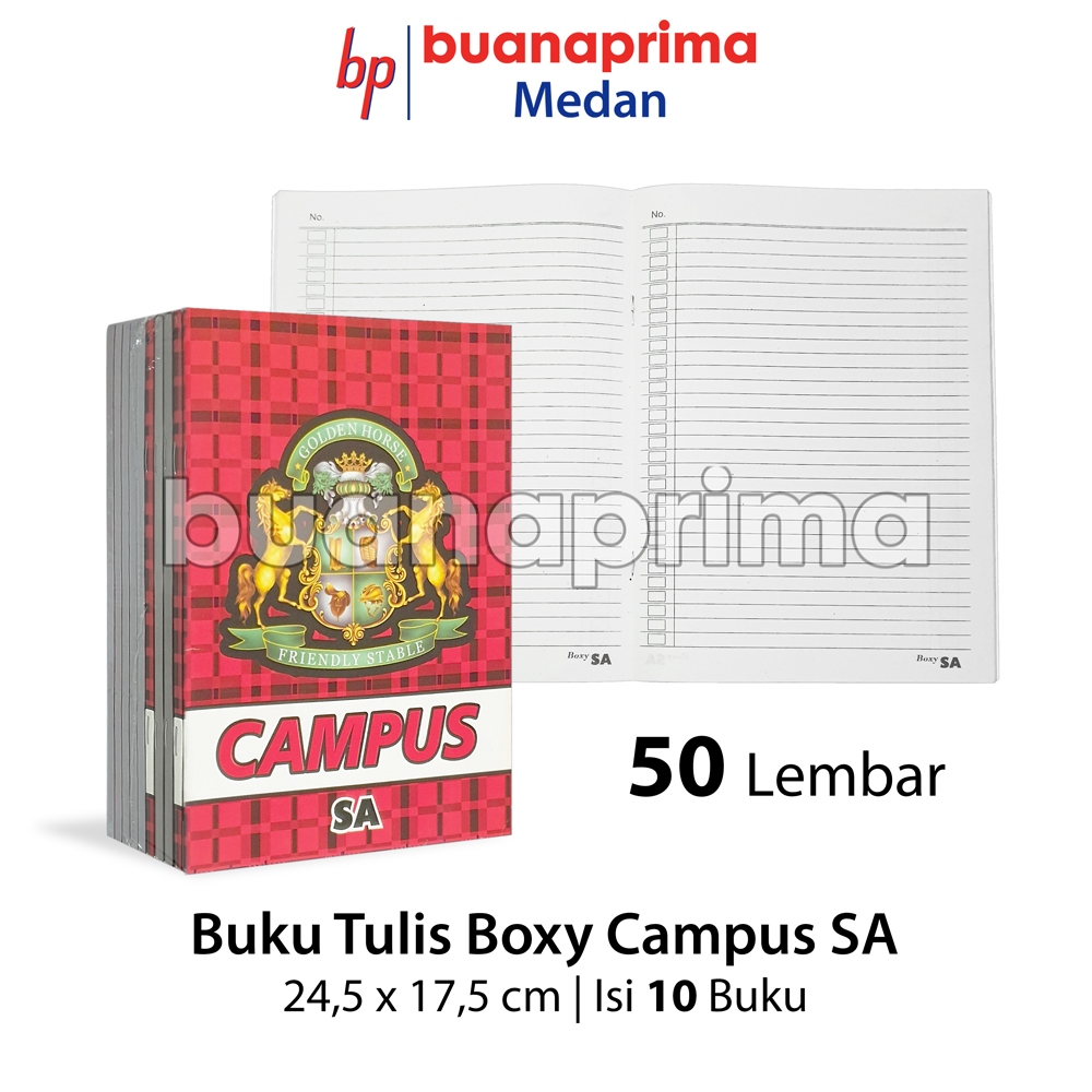 Jual Buku Tulis PANJANG BOXY CAMPUS SA 50 Lembar isi 10 Buku Boxy ...