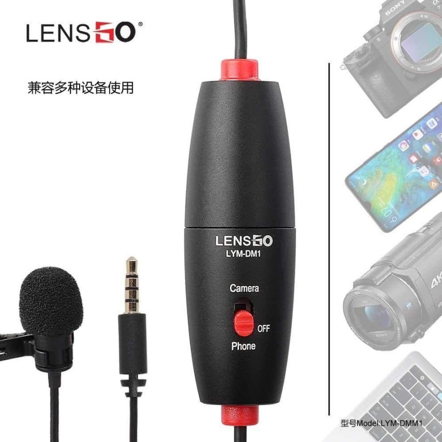 Jual Lens Go Mini Lavalier Microphone LYM-DM1 Single - Lensgo DM1 ...