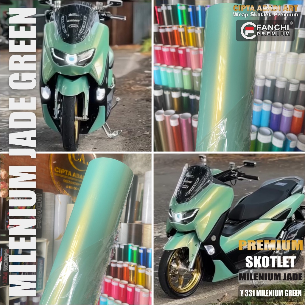Jual Stiker Skotlet Motor Milenium Jade Light Green Schotlite Premium ...