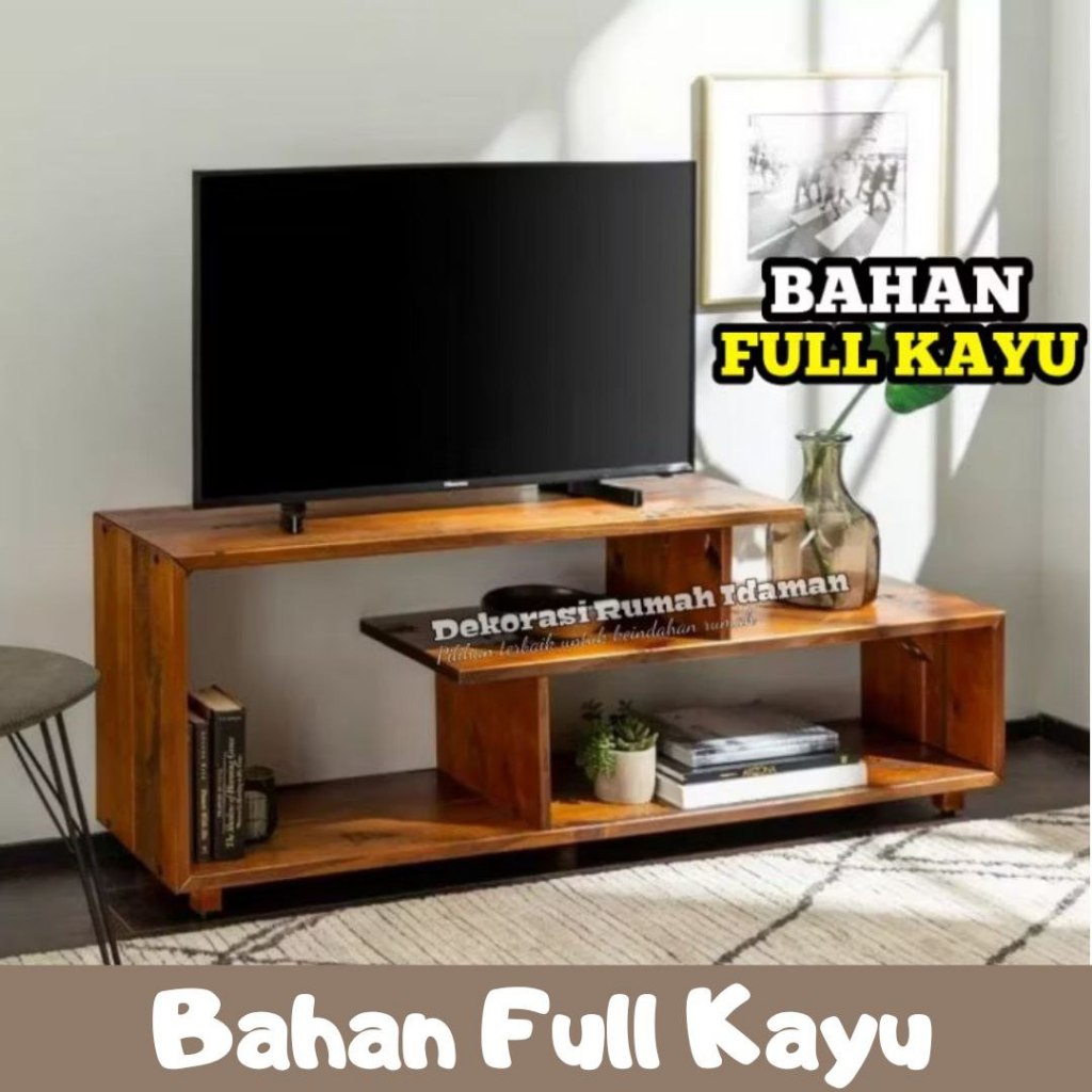 Jual Meja Tv Minimalis Rak Tv Dengan Desain Modern Bahan Kayu Murah ...