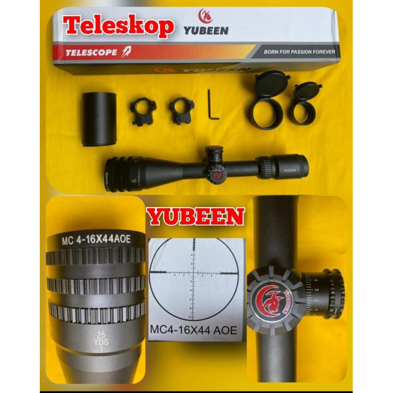 Jual Teleskop Yuben Mc 4 16x44 aoe Teleskop Yubeen Teleskop Yuben CL 4 ...