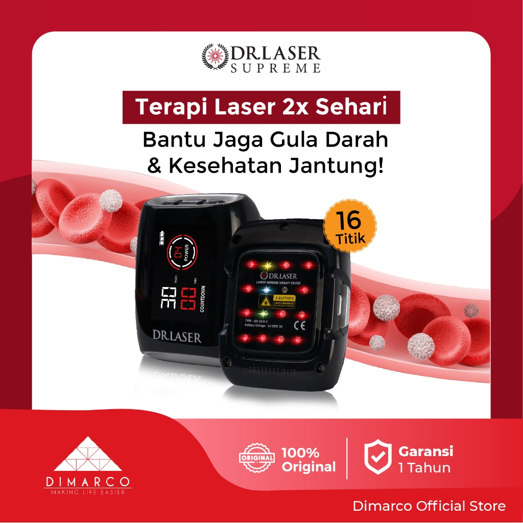 Jual DR LASER SUPREME 16 TITIK Teknologi Alat Terapi Laser Jam Tangan ...