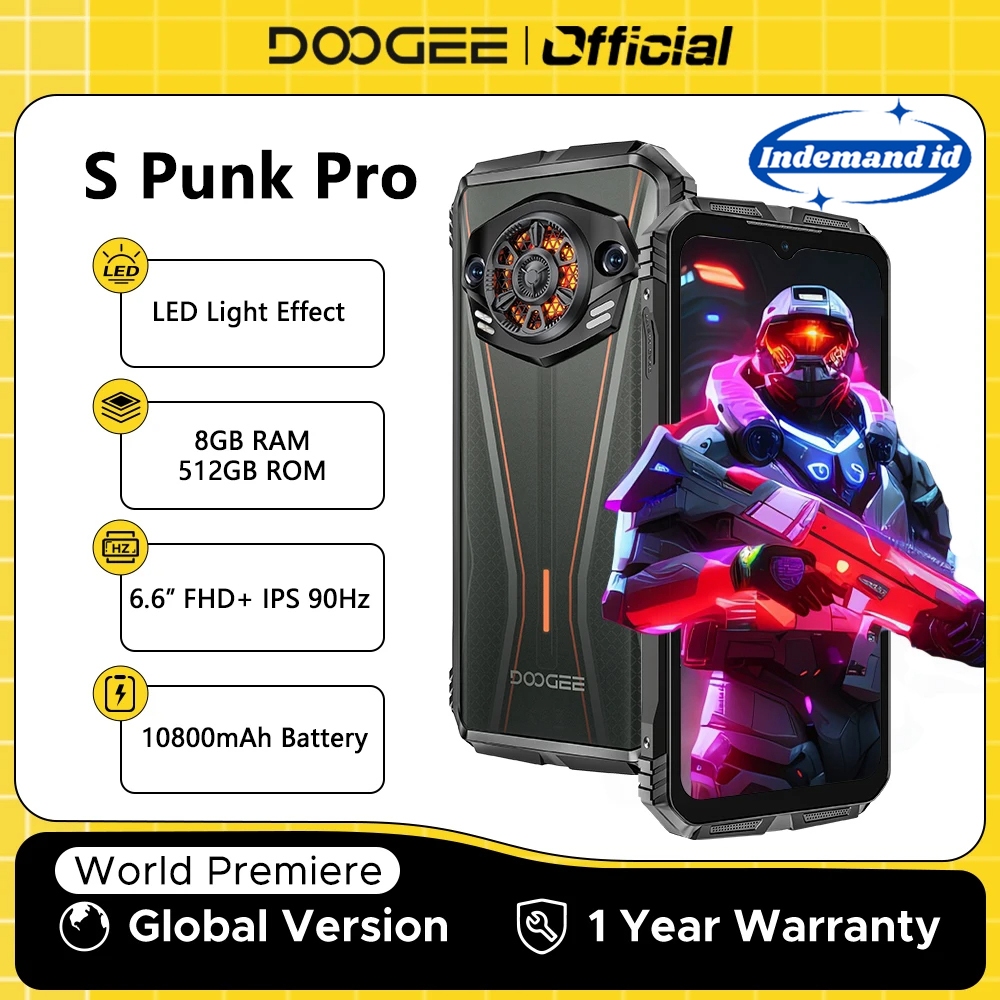 Jual Doogee S Punk Pro Android 14 NFC 10800mAh 6.6 90HZ 50MP 8GB 512GB ...