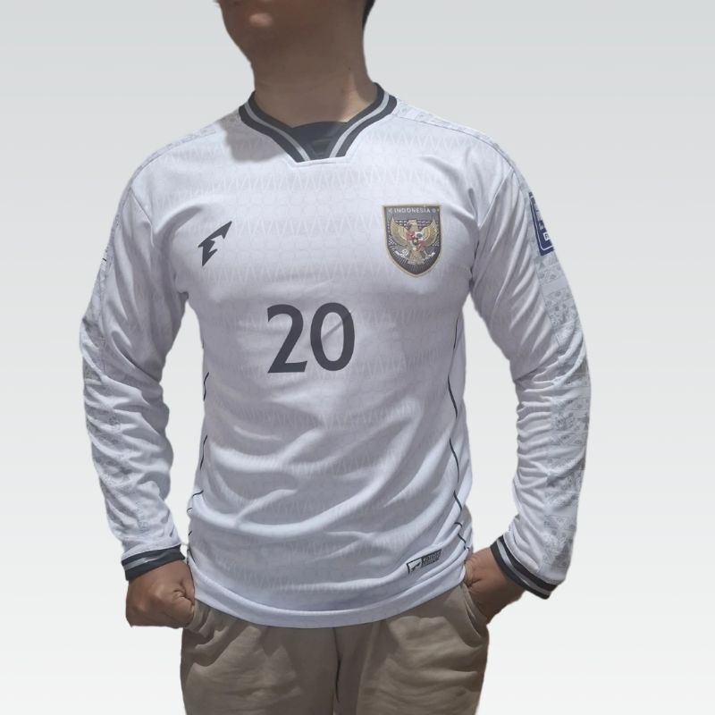 Jual Jersey Timnas Indonesia Away Putih Long Sleeve Lengan Panjang Terbaru 2025 | Shopee Indonesia