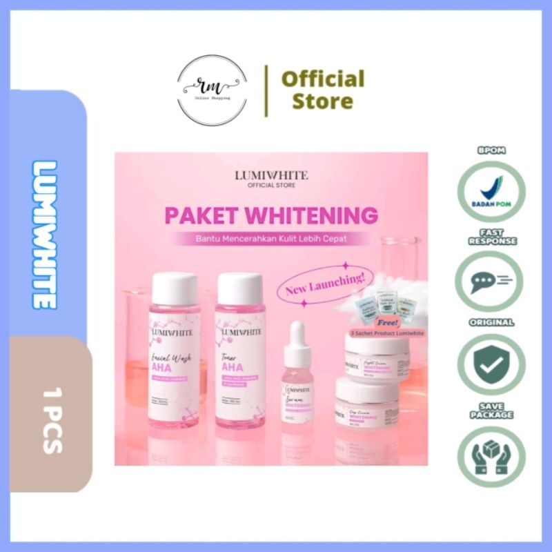 Jual RM SHOP • LUMIWHITE - Paket Whitening Series Lengkap ( FREE 3 ...