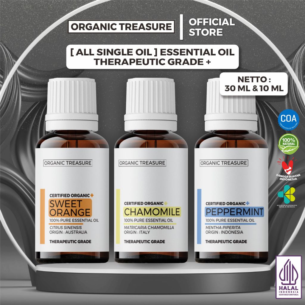 Jual [SINGLE OIL] ORGANIC TREASURE - Essential Oil Therapeutic Grade+ ...