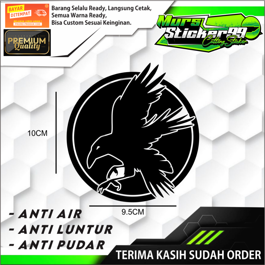 Jual Sticker RAVEN BULAT Cocok Untuk Motor , Mobil Dan Lain Lain ...