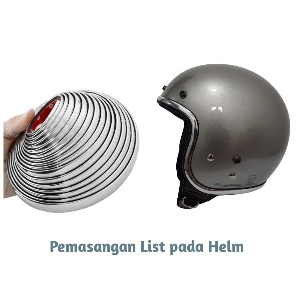 Jual List CHROME Helm CARGLOSS Warna SILVER | Shopee Indonesia
