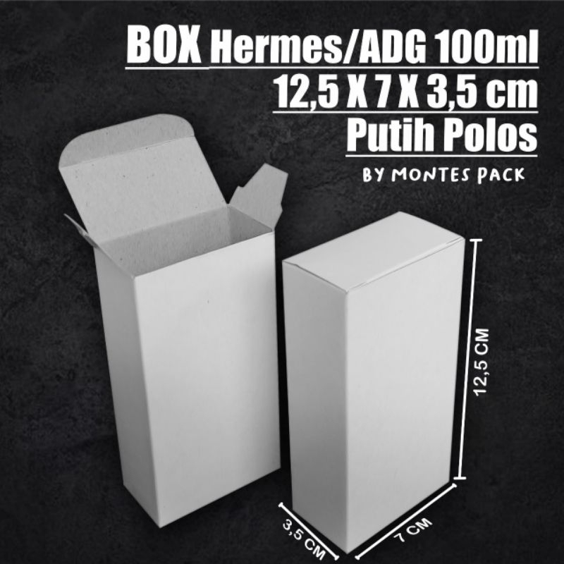 Jual Box Botol POLOS / untuk Botol Pipih Her Mmes 100ml / Box 12.5x7x3 ...