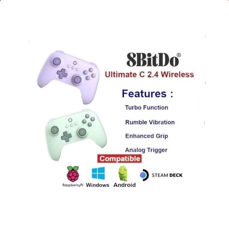 Jual 8BitDo Ultimate 2C Wireless Controller For PC Android Steam ROG ...