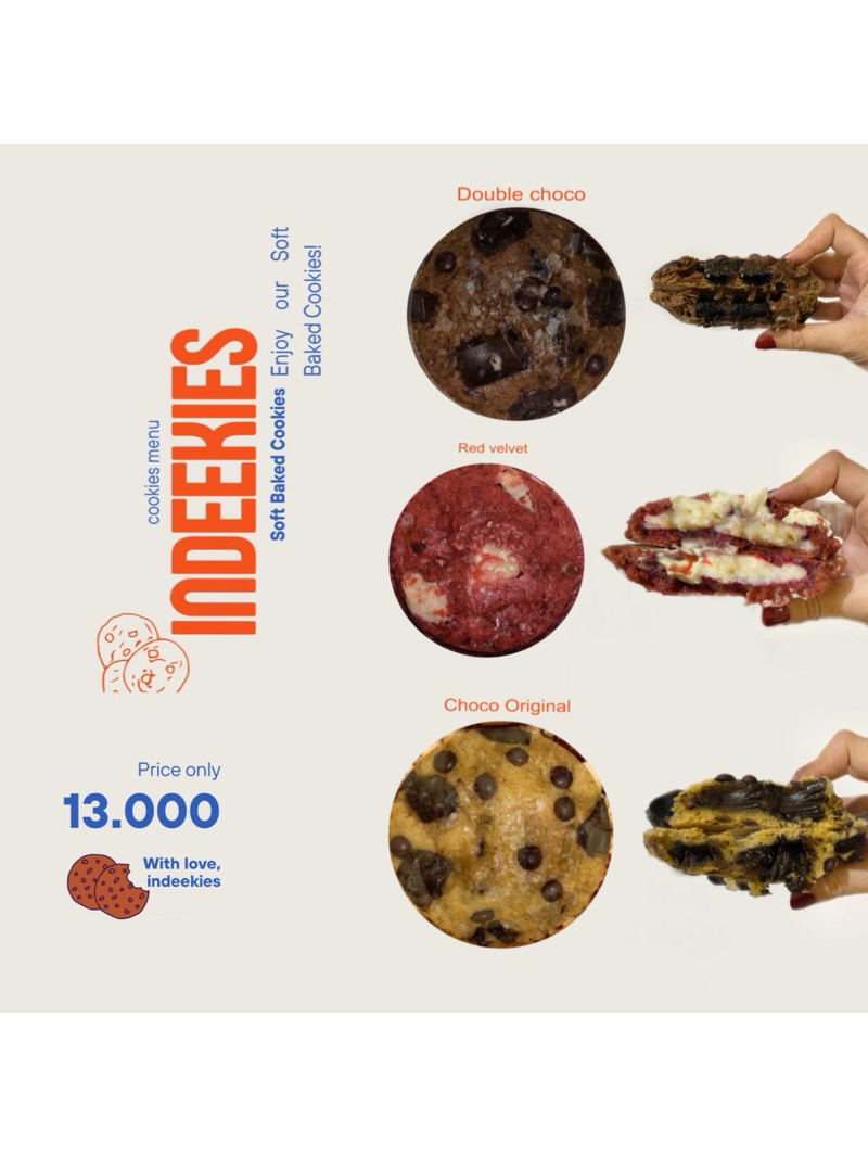 Jual Indeekies - Soft Baked Cookies Lembut Tebal Chewy Varian Rasa ...