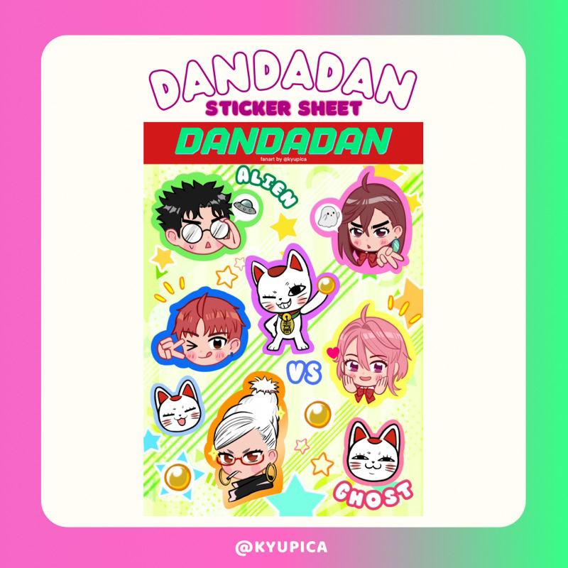Jual Dandadan Characters Sticker Sheet | fanart by kyupica | Shopee ...