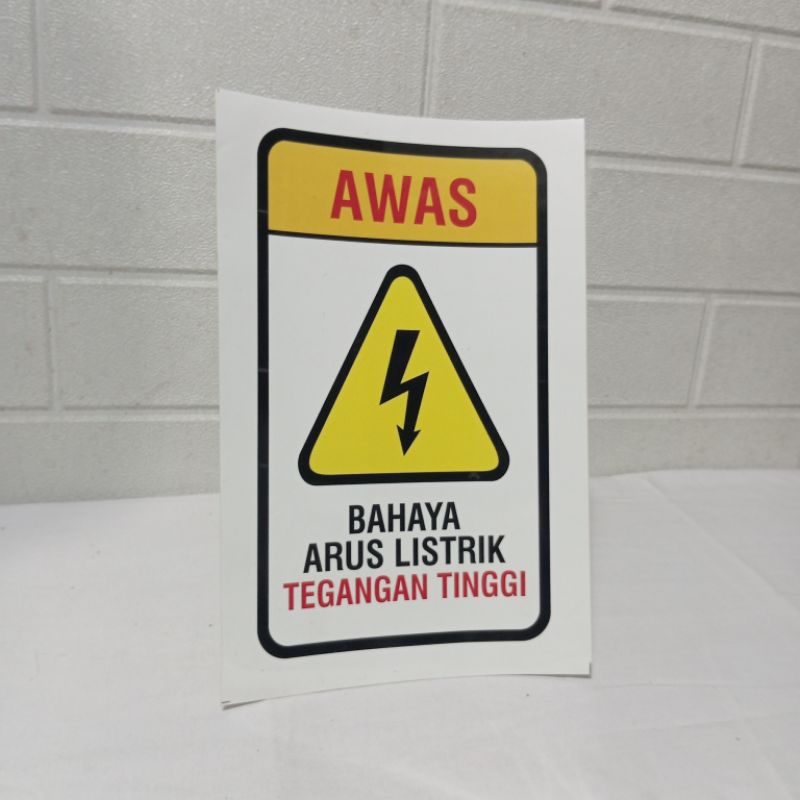 Jual Stiker Bahaya Arus Listrik Tegangan Tinggi | Stiker Area Berbahaya ...