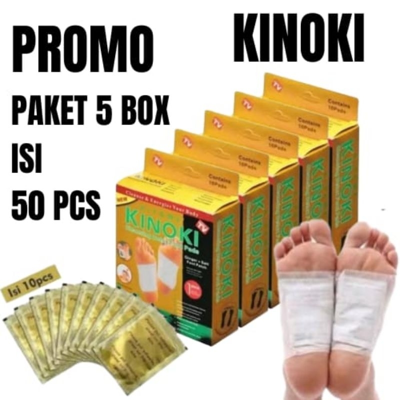 Jual Paket 5Box = 50 Pcs Koyo Kinoki gold Original Untuk Detox Racun ...
