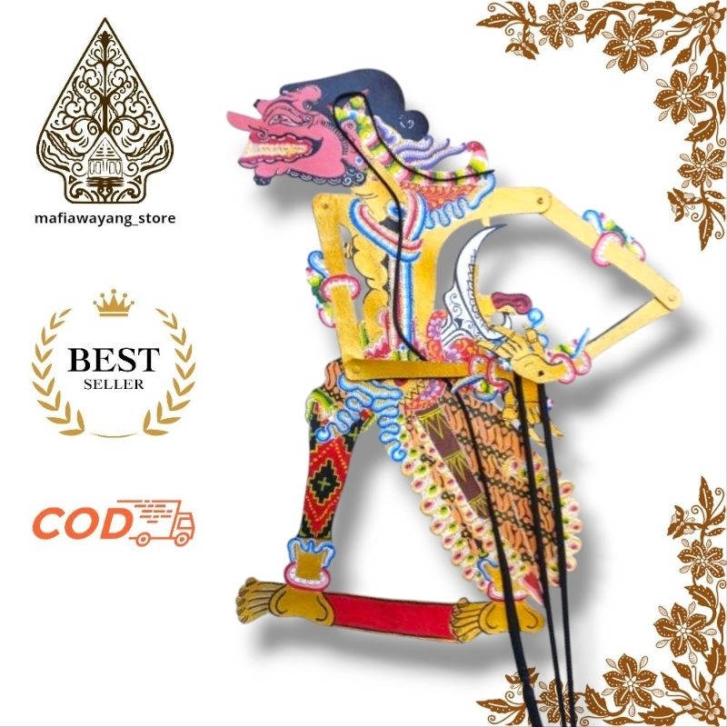 Jual Wayang Kulit Asli Buto Cakil / Cakil Emas Brom Alusan Ukuran Standar Dalang | Shopee Indonesia