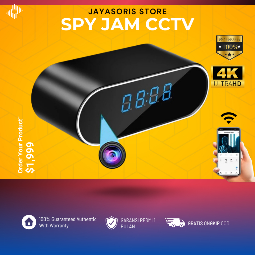 Jual IP CAMERA CCTV MINI TERSEMBUNYI TANPA KABEL SAMBUNG KE HP KAMERA ...