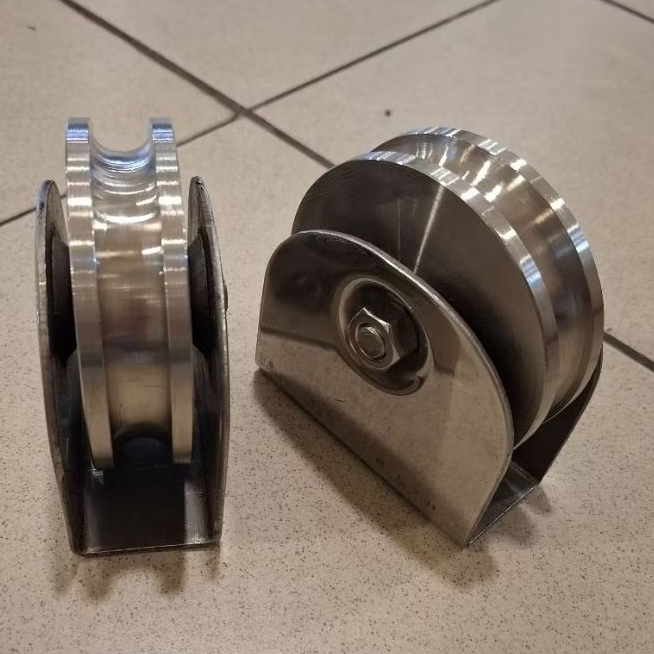 Jual roda pintu pagar/roda pintu gerbang stainless 4 inchi SUS 304 ...