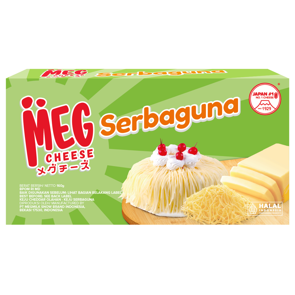 Jual MEG CHEESE KEJU CHEDDAR SERBAGUNA 160GR/KEJU SERBAGUNA 160GR/Meg Cheddar Cheese 160GR ...