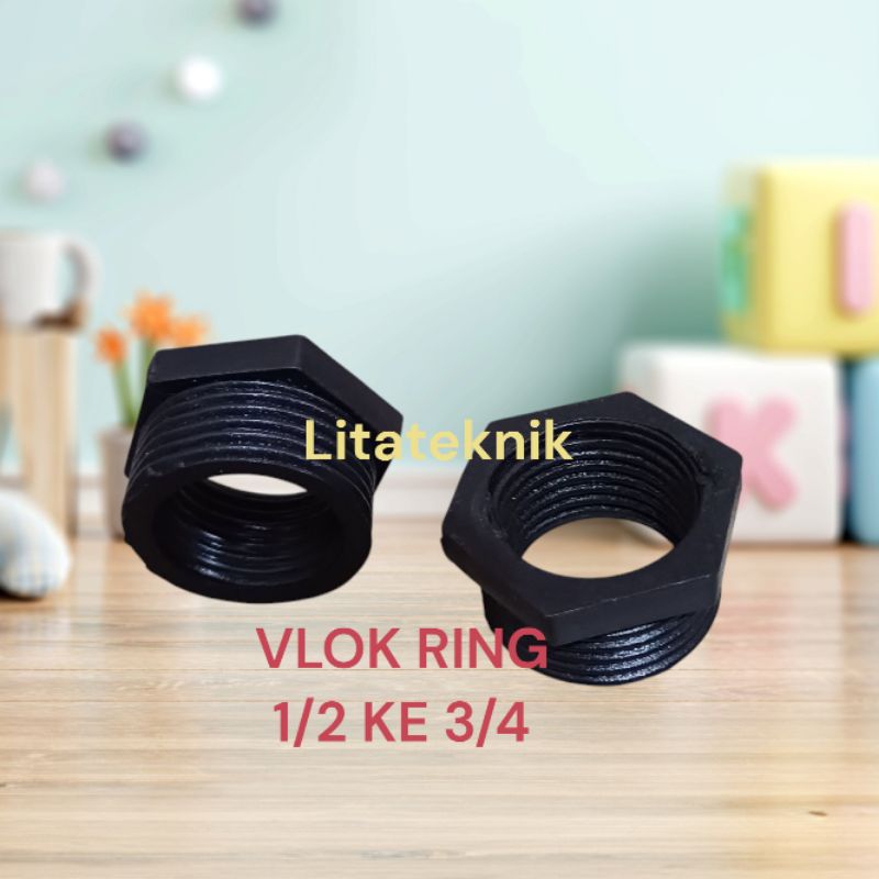 Jual VLOK RING HITAM 1/2 KE 3/4 OVER DRAT PVC | Shopee Indonesia