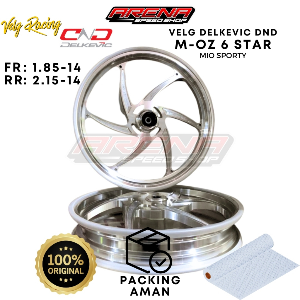 Jual DND Delkevic MO-Z 6 Star Mio 185x14 & 215x14 - Velg Racing Six ...
