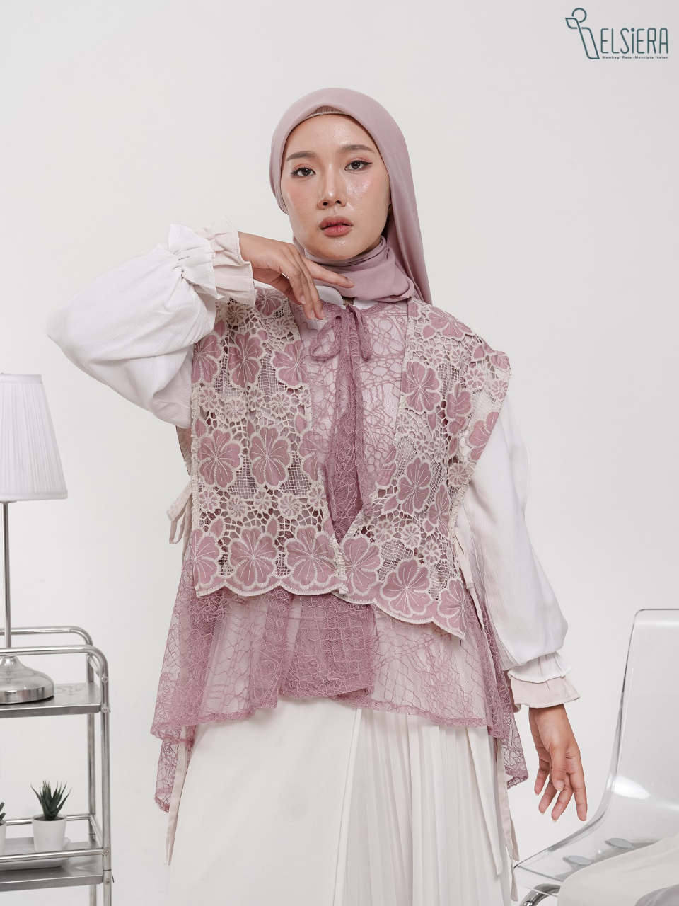 Jual Elsiera Felicia VEST (Vest Bunga Katun & Vest Tile Bordir) Wanita Raya Lebaran Collection ...