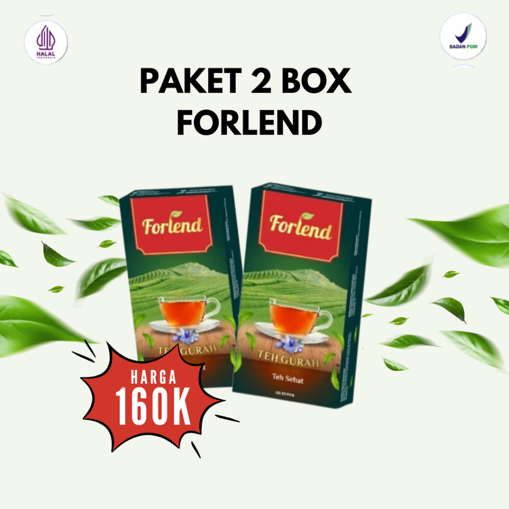 Jual Paket 2 Box Forlend Teh Guru Ah Sehat - Solusi Batuk Berdahak - Sinuitis dan lendir dengan ...