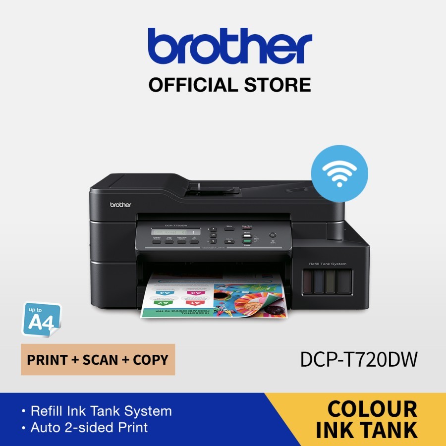 Jual BROTHER DCP-T720DW Printer Ink Tank Multifunction T720 WiFi Duplex | Shopee Indonesia